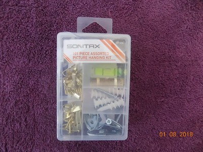 Sontax 101 Piece Assorted Picture Hanging Kit with reusable case 234 ...