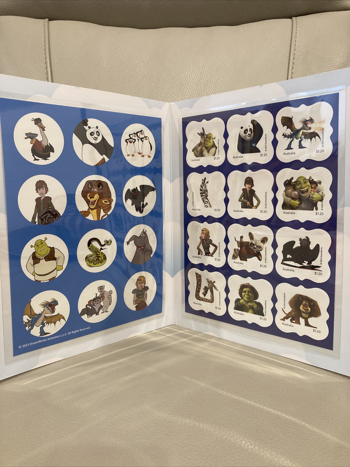 DreamWorks KUNGFU PANDA Shrek Australia Post 12 Pack Stamps & Stickers ...