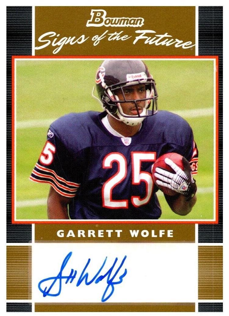 2007 Bowman - Signs of the Future Garrett Wolfe #SF-GW Gold /50 (RC ...