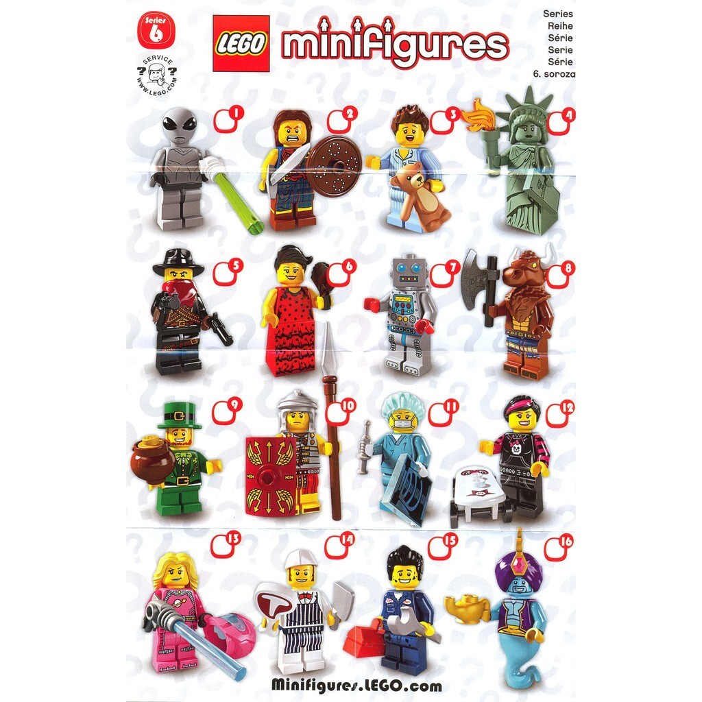 LEGO Collectable Minifigure Series CHOOSE YOUR Checklist Tick Sheet ...