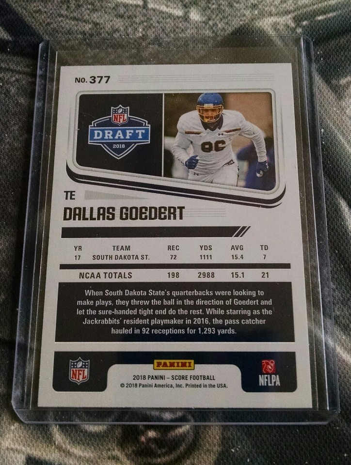 2018 score Dallas Goedert rookie signature | eBay