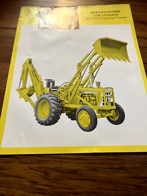 Oliver 770 Industrial Tractor Backhoe Brochure FCCA | eBay