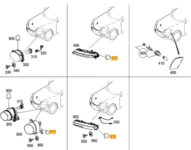Genuine MERCEDES BENZ C Class W204 LED DRL Light Connect Plug ...