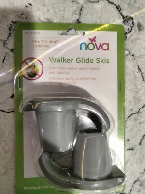 Walker Glide Skis Gray for 1"1/8 Walker Pair #40027GR by NOVA Medical ...