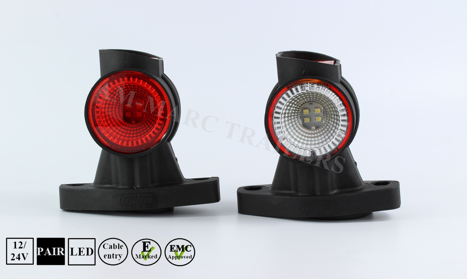 2 x LED SIDE MARKER LIGHTS STALK OUTLINE LAMP INDICATOR TRAILER TRUCK ...