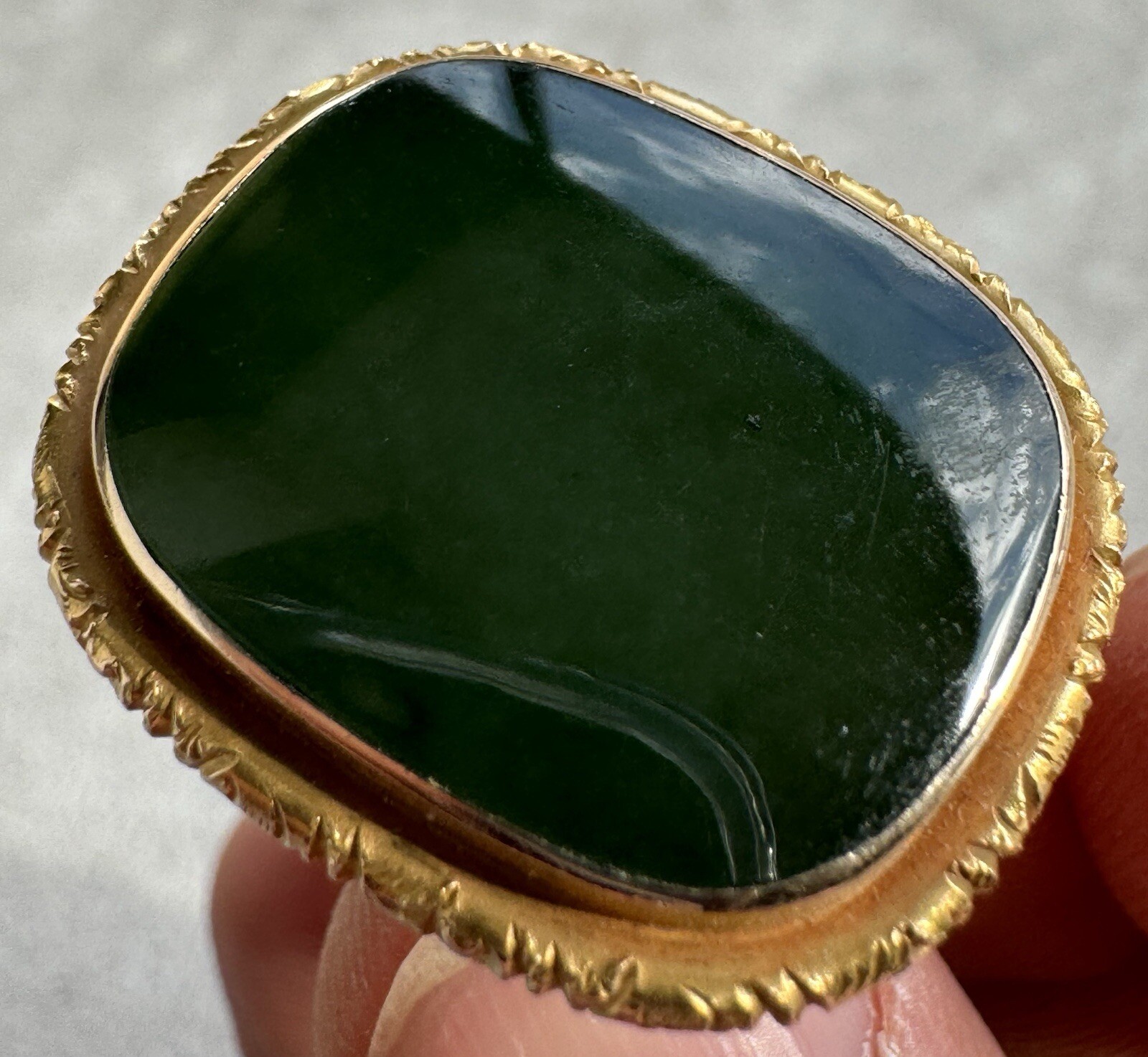 Carter Gough & Co Art Nouveau 14k Gold Nephrite Jade Fob | eBay