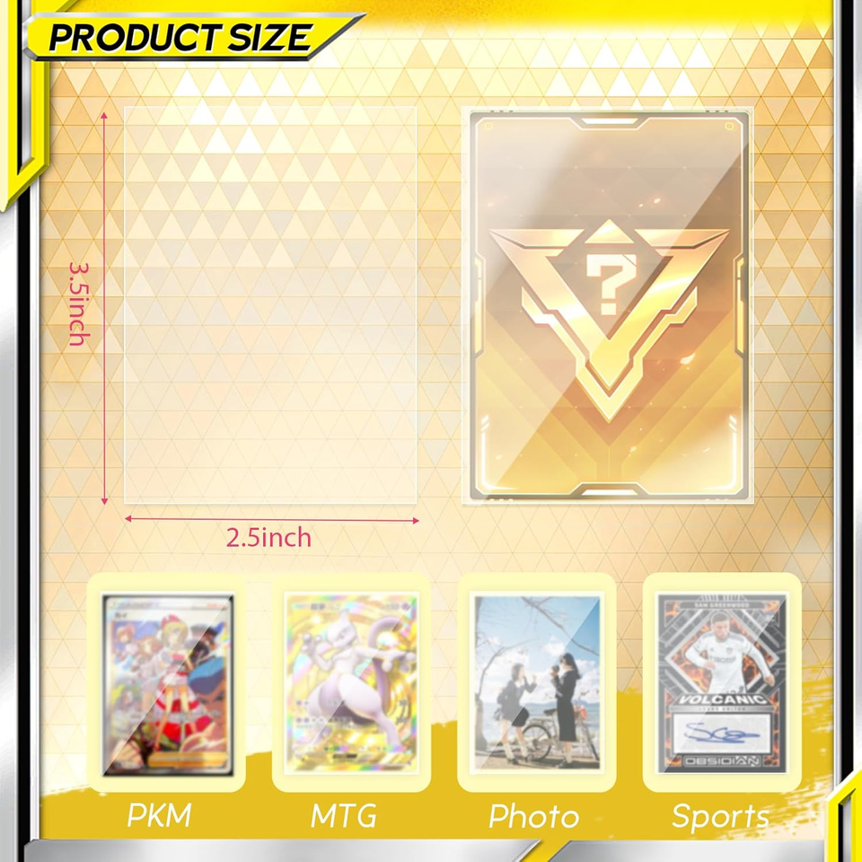 600 Count Clear Card Sleeves Soft Penny Sleeves for Trading Cards ...