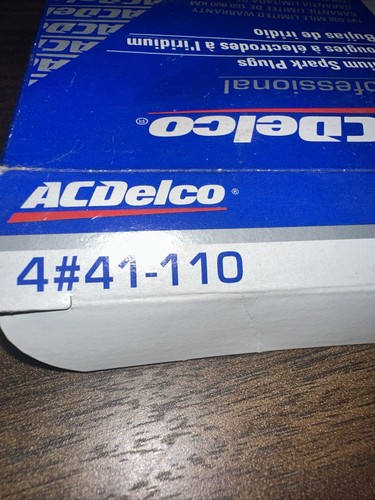 Box of 4 ~ ACDelco Professional 41-110 Iridium Spark Plug # 12680072 ...