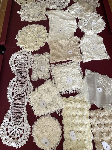 60 Hand Crochet Doilies Matching Sets Perfect Condition Antique/vintage | eBay