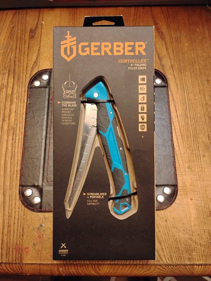 GERBER Controller Folding Fillet Knife 6" 9CR18Mov S.S. Blade Salt RX ...