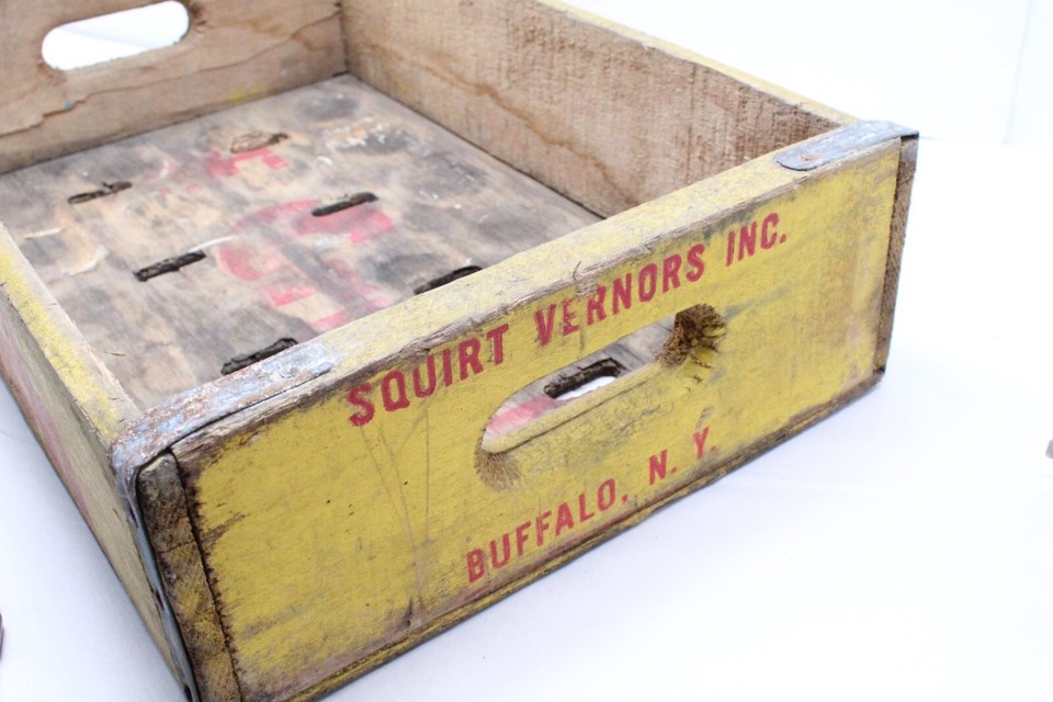 Vintage Crush, Hires Soda Pop Wood Crate Store Box Squirt Vernors INC ...