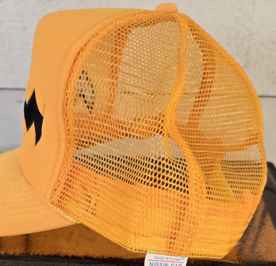 Vtg NEW Peanuts Charlie Brown Cap NISSIN Mesh Trucker Hat Snapback FREE ...