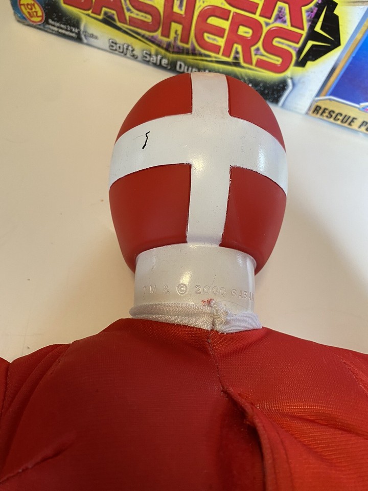 RARE! Power Rangers Rescue POWER BASHERS RED RANGER 20" 1999 w/box ...