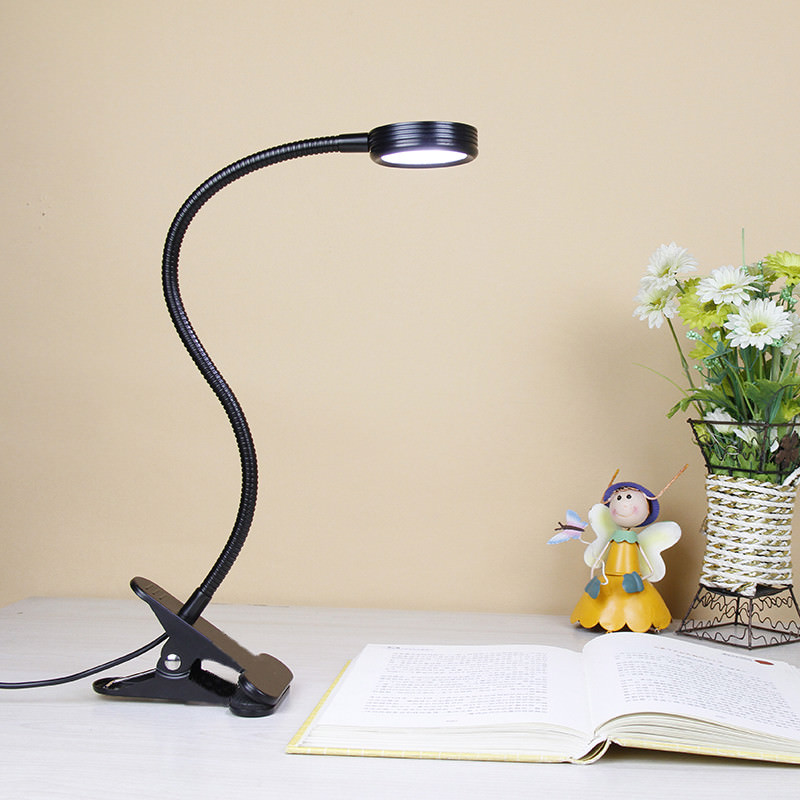3W/5W LED Clip Clamp ON/OFF Button Plug Light Bedside Lamp Fixture ...