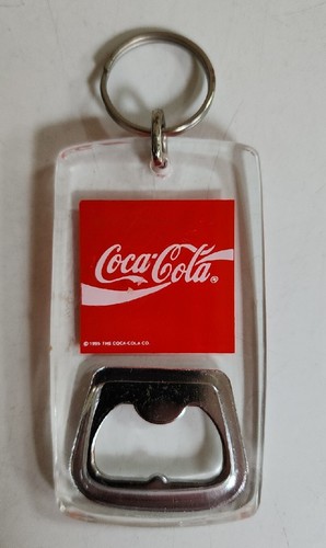 1995 Coca-Cola Bottle Opener Keychain Vintage Logo Original Acrylic ...