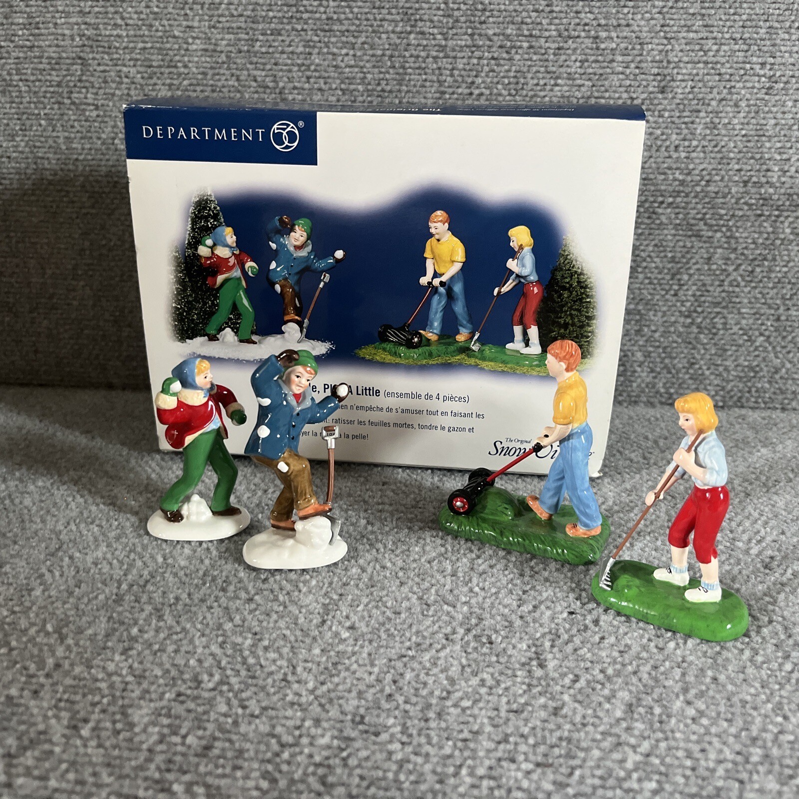 Department 56 Snow Village Work A Little Play A Little Set of 4 ...