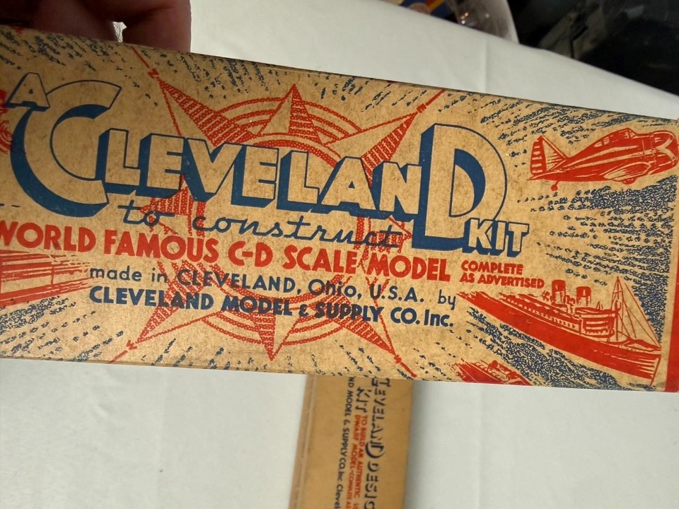 2 Vintage CLEVELAND DESIGNED Airplane Model Kits 1/2" Scale Complete | eBay