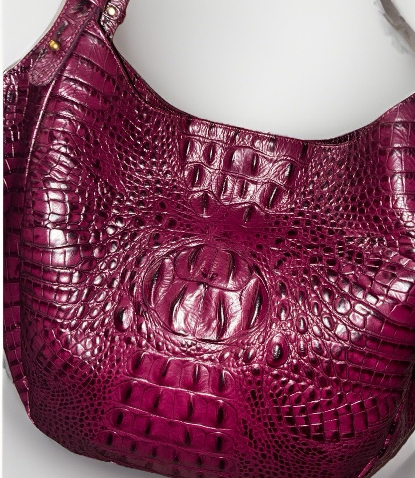 Brahmin Melbourne Marina Deep Sangria Plum Shoulder Bag | eBay
