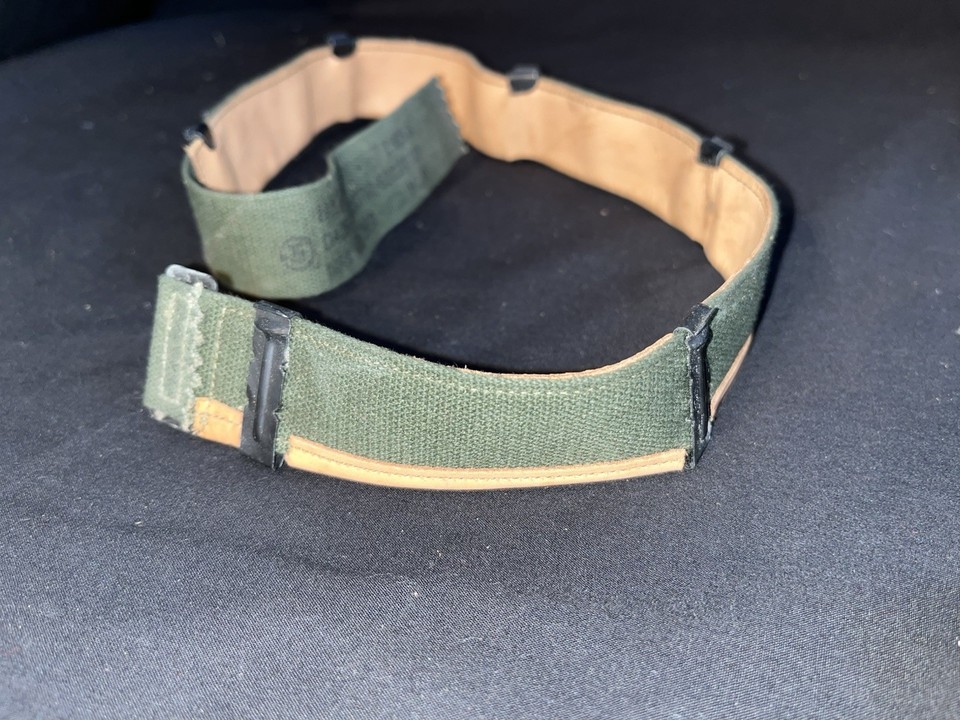 US Military Head Band Helmet Liner Used Leather Fabric Clips | eBay