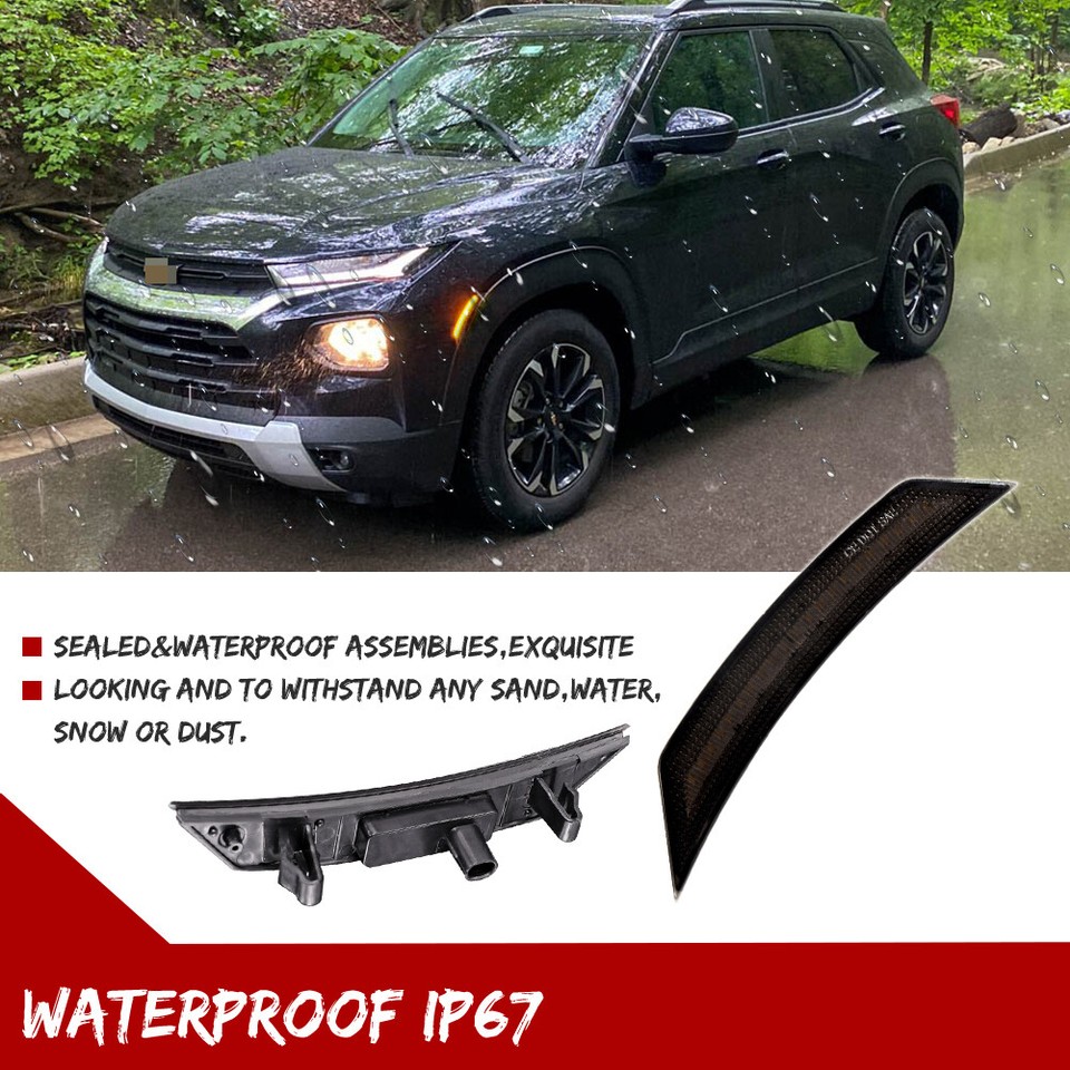 2021-2024 Chevy Trailblazer Smoked Lens Amber LED Front Side Marker ...