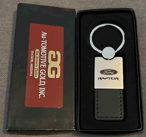 FORD RAPTOR BLACK Leather & Metal Keychain NEW IN BOX | eBay