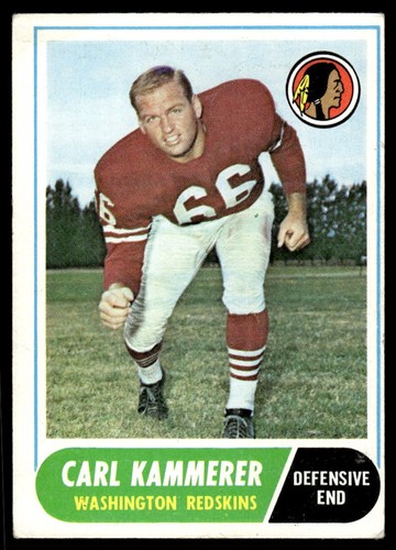 1968 Topps Carl Kammerer #10 Washington Redskins Football Card | eBay