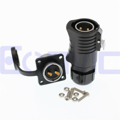 2 Pin Waterproof RV Solar Charge Port Power Connector Panel Socket ...