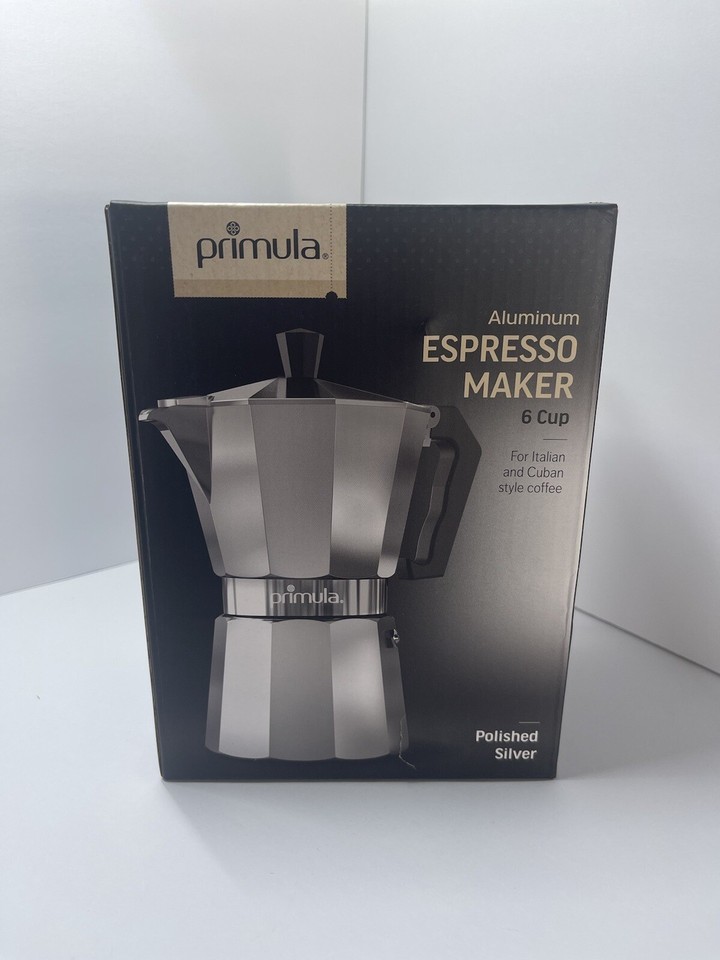 Primula Aluminum Classic Stovetop Espresso & Coffee Maker 6 Cup ...