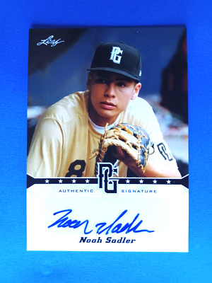2013 LEAF BASEBALL NOAH SADLER #A-NS1 PERFECT GAME AUTOGRAPH | eBay