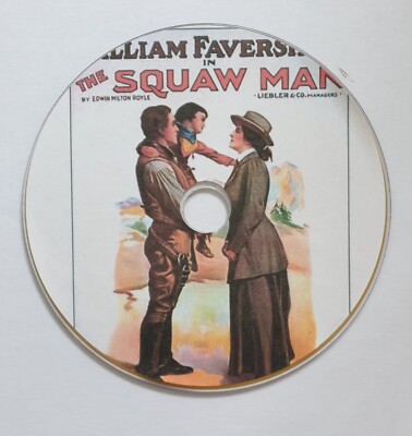 THE SQUAW MAN 1914 DVD PUBLIC DOMAIN FILM SILENT DUSTIN FARNUM, RED ...