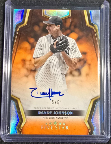 2024 Topps Five Star Randy Johnson On Card Autograph Yankees! (Orange ...