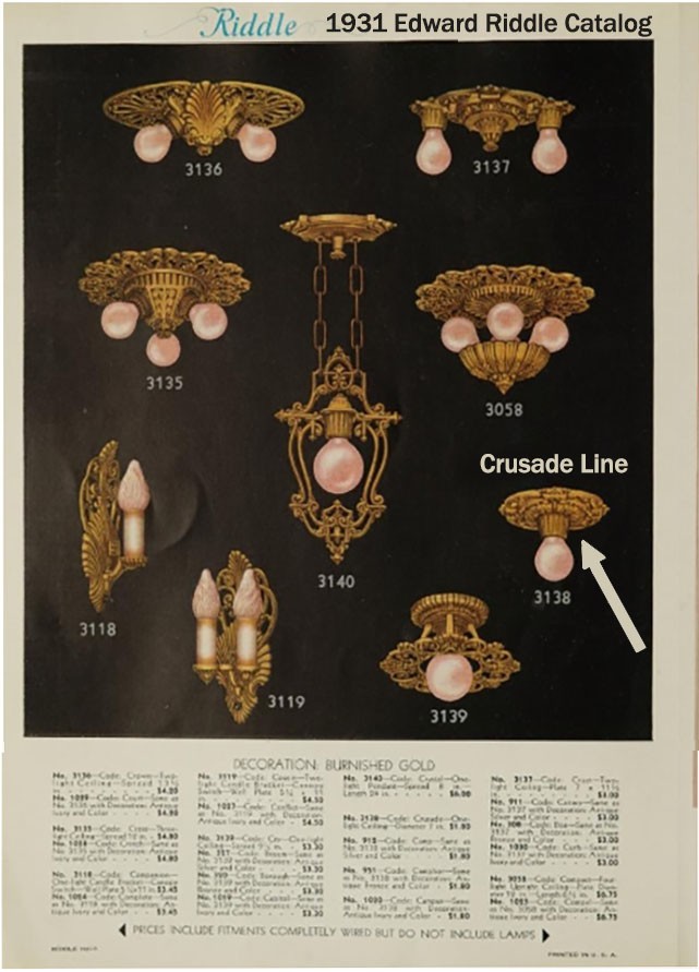 Antique Vintage RIDDLE Light Fixture, Priced Per Light - 1 Available ...