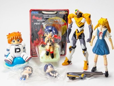 Kaiyodo Evangelion Mini Figuren Set Asuka EVA-00 und sechs Display ...