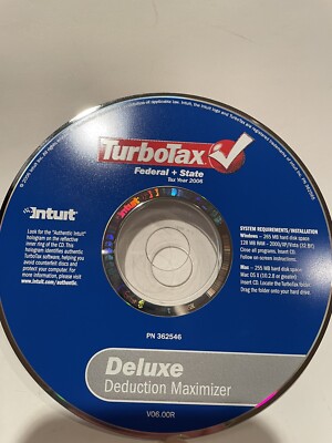 Intuit TurboTax Deluxe 2006 CD-ROM Windows Mac | eBay