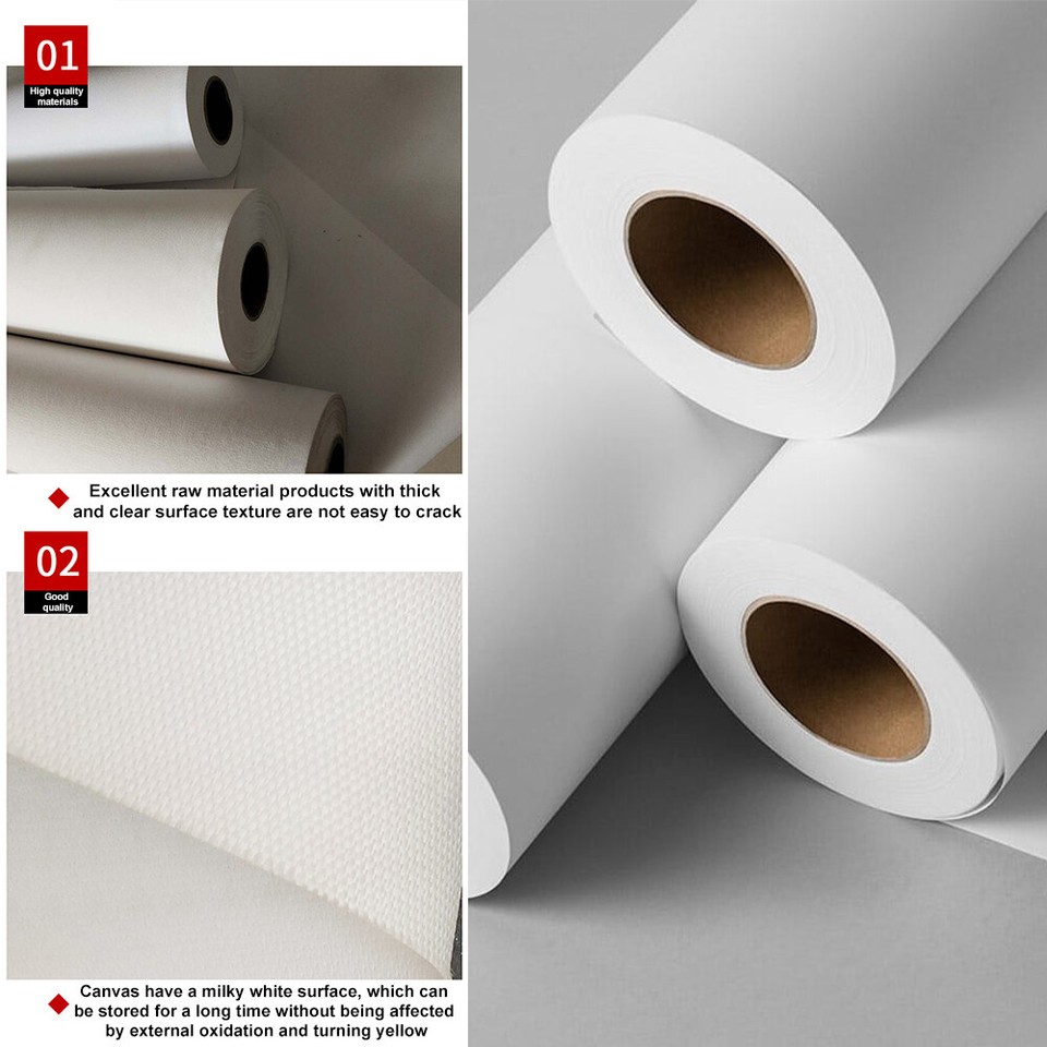 Premium Polyester Canvas Roll Waterproof Matte for 24"36"42"X100 ...