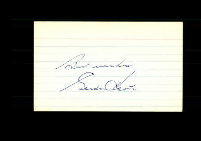 Gordie Howe Signed "Best Wishes" 3x5 Note Card Red Wings Autograph ...