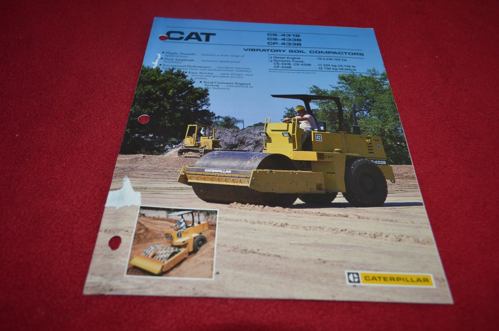 Caterpillar CS-431B CS-433B CP-433B Compacto Roller Dealer's Brochure ...