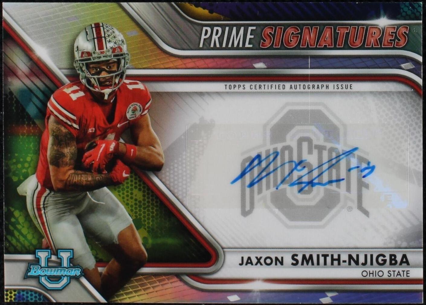 2022 Bowman University Chrome - Prime Chrome Signatures Jaxon Smith ...
