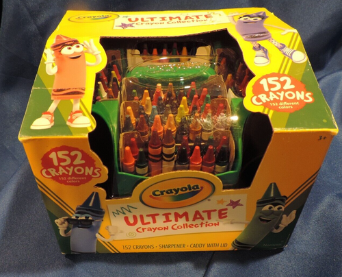 Crayola Ultimate Crayon Collection 152 Crayons Sharpener Caddy w/ Lid ...