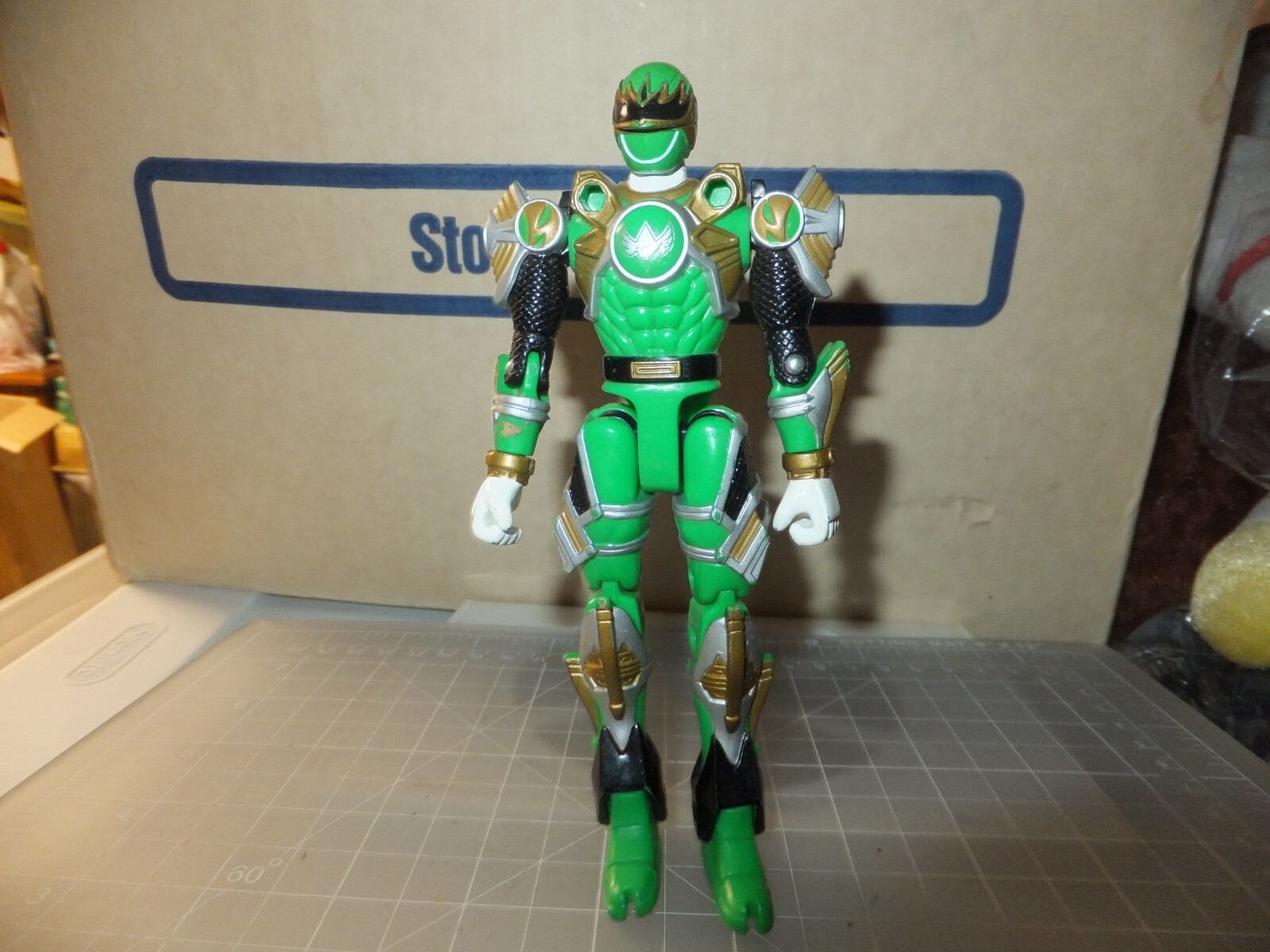 2002 Power Rangers Ninja Storm GREEN Samurai Turbo Tri-Battlized Figure ...