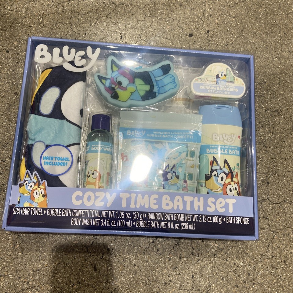 Bluey Cozy Time Bath Set Bluey and Bingo NWT | eBay