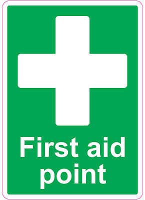 FIRST AID POINT health and safety signs stickers Medical 205x290mm ...