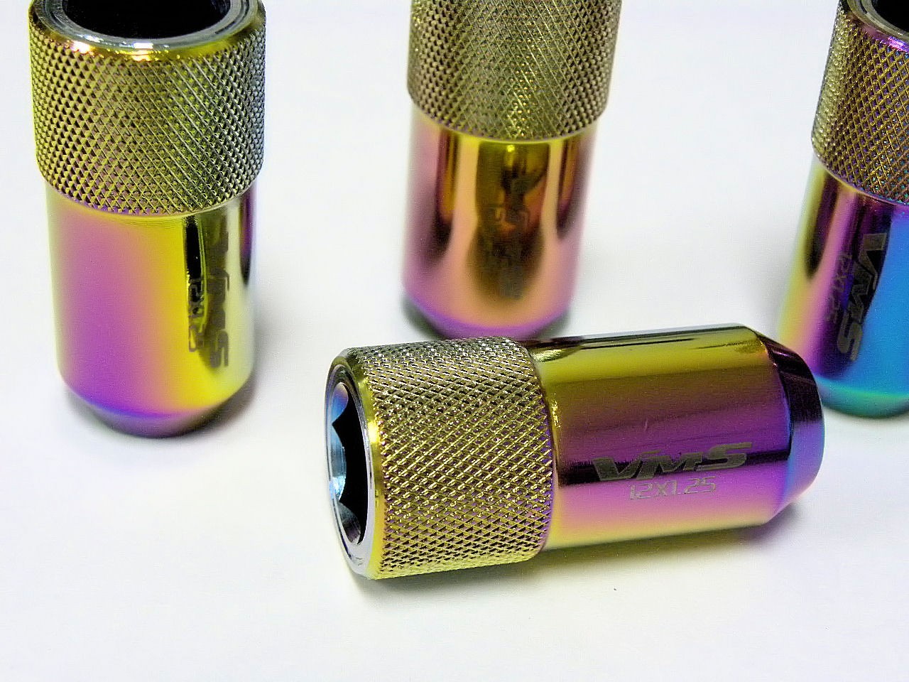 16 PC 12X1.5MM THREAD NEO CHROME FORGED STEEL TUNER HEX EXTENDED LUG ...