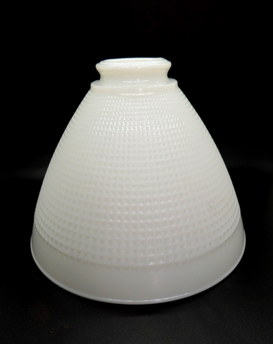 Vintage Milk Glass Lamp Shade Torchiere Shade Waffle Pattern 8" Wide ...