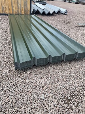 Non drip polyester coated juniper green box profile roofing sheets 10ft ...