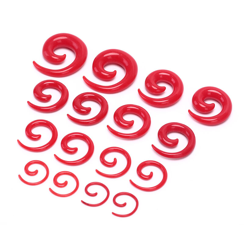 16X/Set Spiral Taper Flesh Tunnel Ear Stretcher Expander Stretching ...