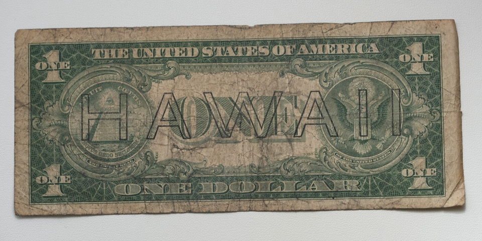 1935 A $1 One Dollars Hawaii Overprint Emergency Issue Note /H58 | eBay