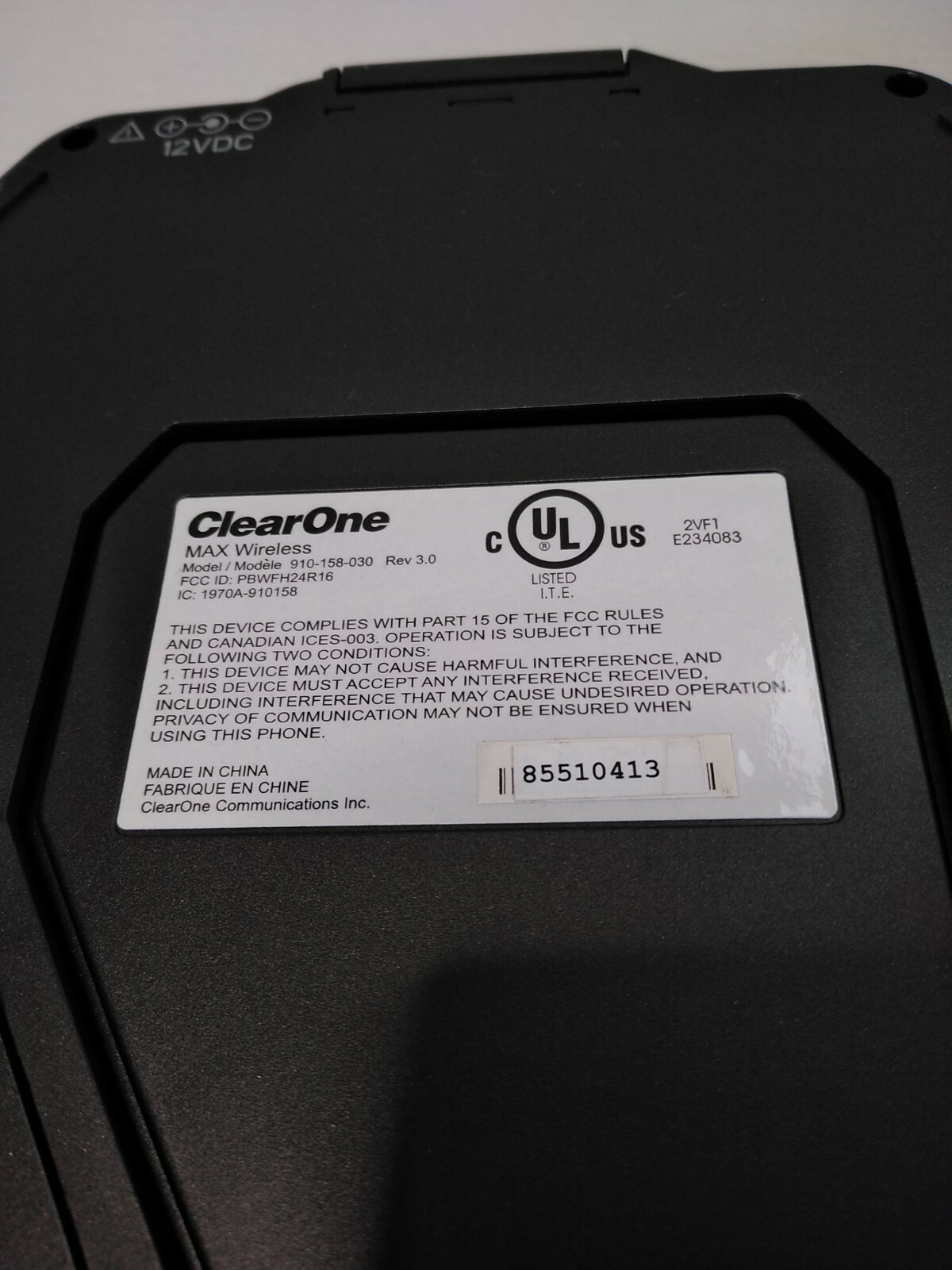 CLEARONE MAX WIRELESS CONFERENCE PHONE 910-158-030 NO CORDS | eBay