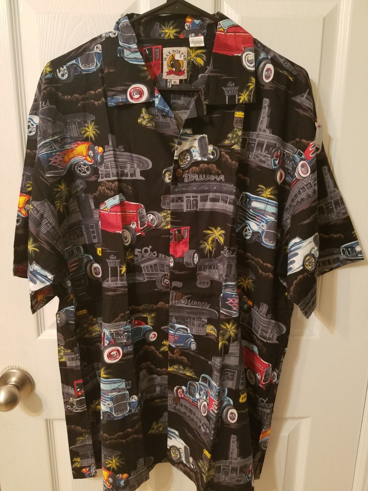 Vintage Max Boxer Classic Cars Mens Button Up Shirt S… - Gem