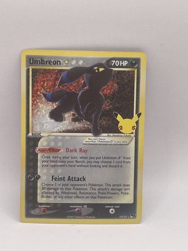 POKEMON TCG: UMBREON GOLD STAR 17/17 CELEBRATIONS 25th ANNIVERSARY | eBay